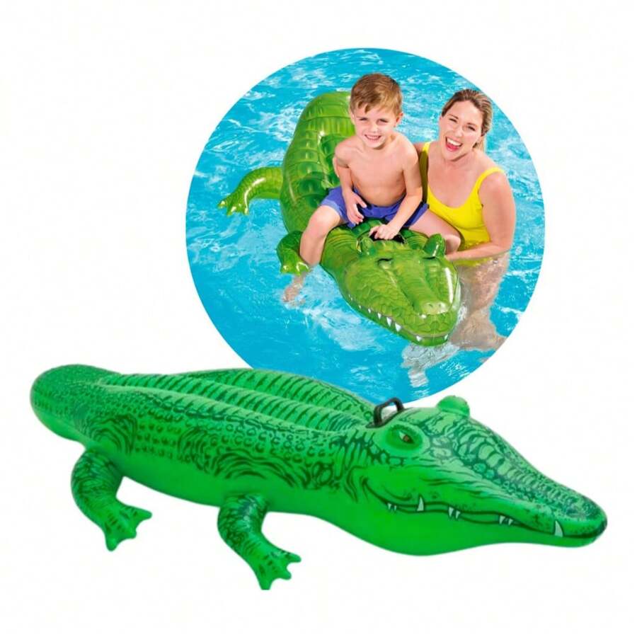 Giant Inflatable Alligator Boat Float For Children Summer Pool | SHEIN ...