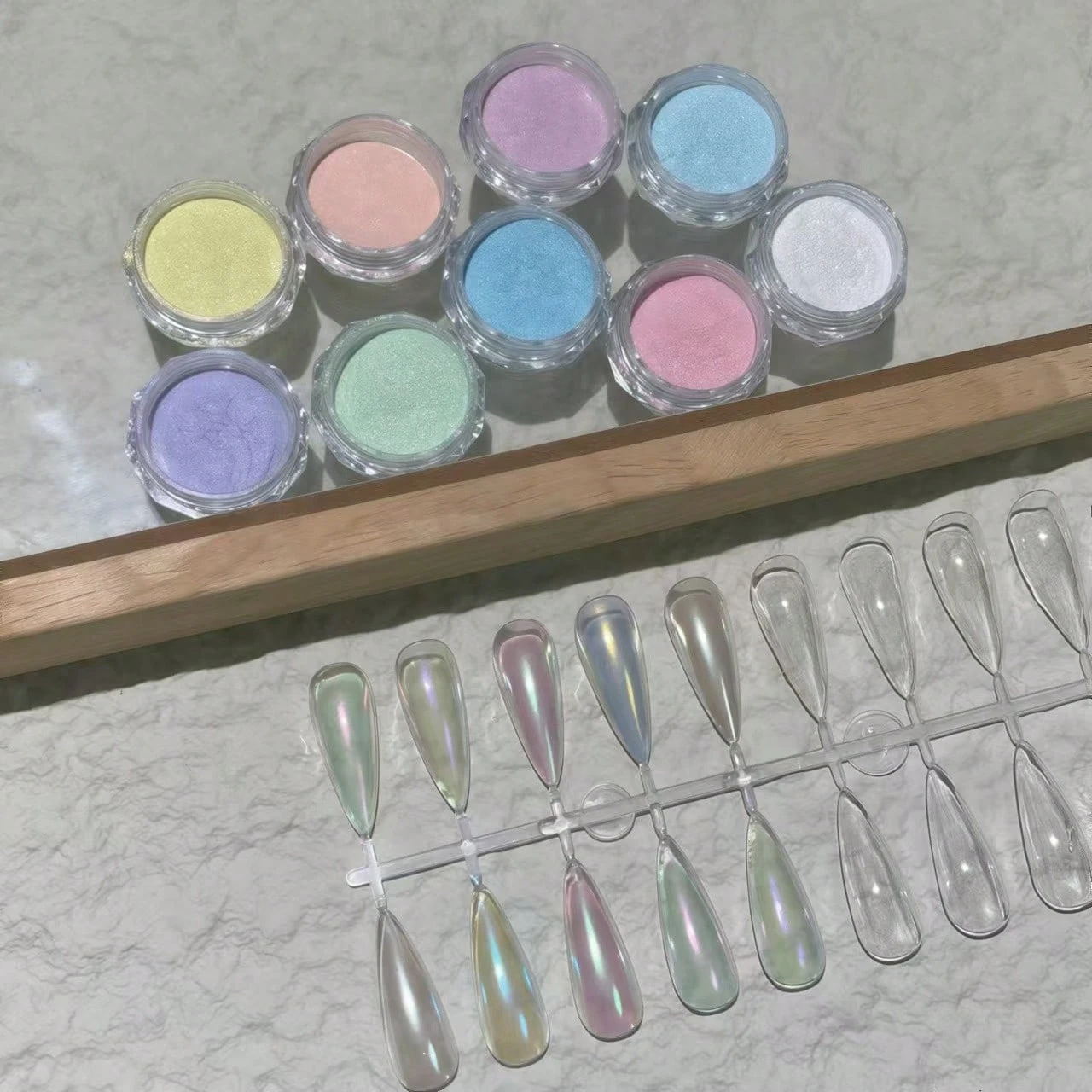 Net Red Ice Muscle Powder Nine Colors Nail Art Moonlight Magic Mirror ...