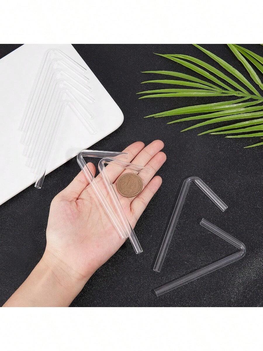 10 Packs 4x2 Inch 60 Degree Glass Delivery Tube (Hole: 4mm) Curved Bent ...