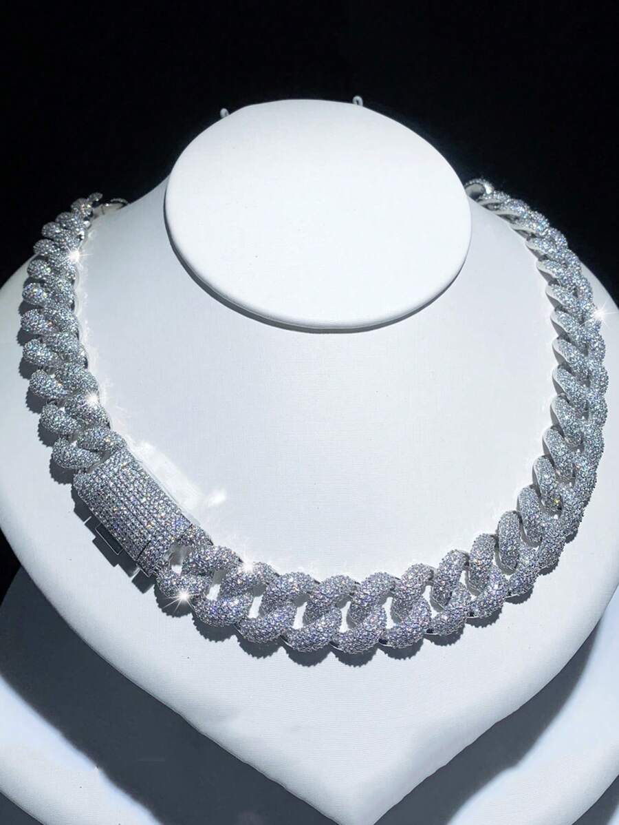 1pc European And American Fashion 16MM Thick Chain Bubble Chain Cuban ...