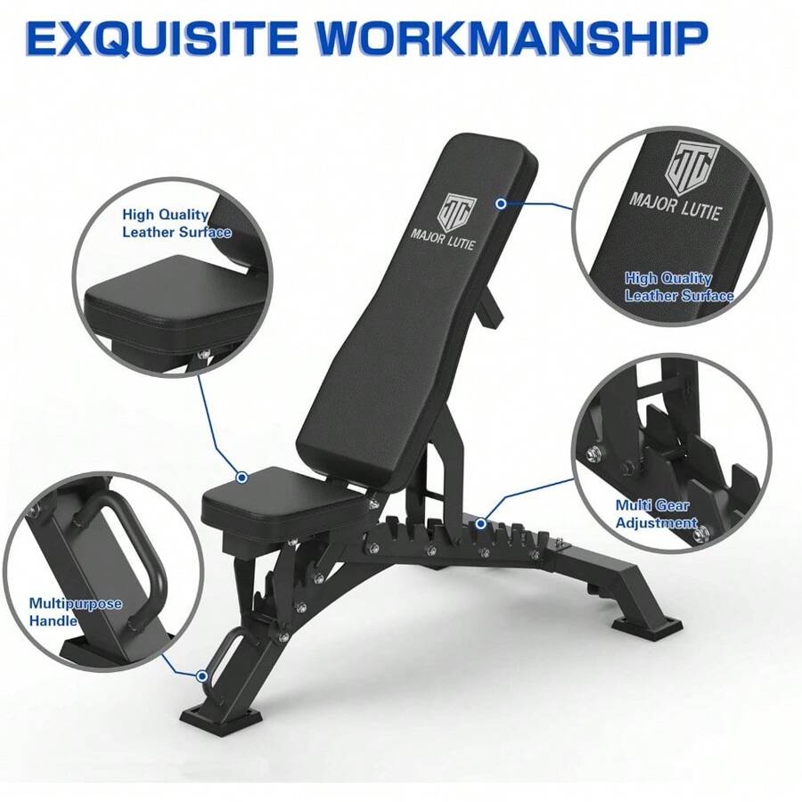 Major Fitness Weight Bench, Capacity Bench Press And 32 Adjustable ...