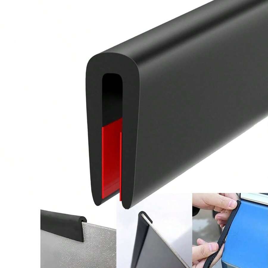 Rubber Edge Decoration With Self-Adhesive Black U-Shaped Rubber Sealing ...
