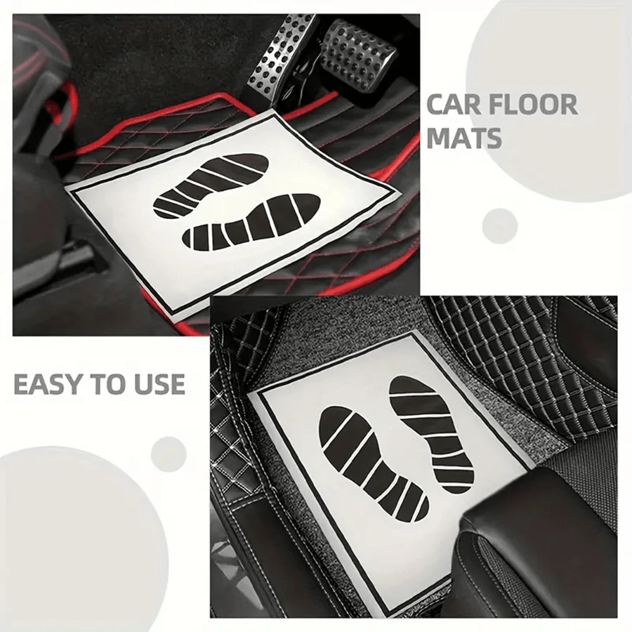 Disposable Paper Car Floor Mats - 20 Packs, White Vehicle Protective ...