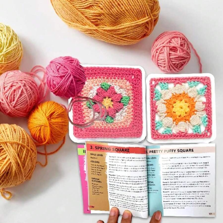 The Granny Square Card Deck - Crochet Patterns Card Deck 50 Mix & Match ...