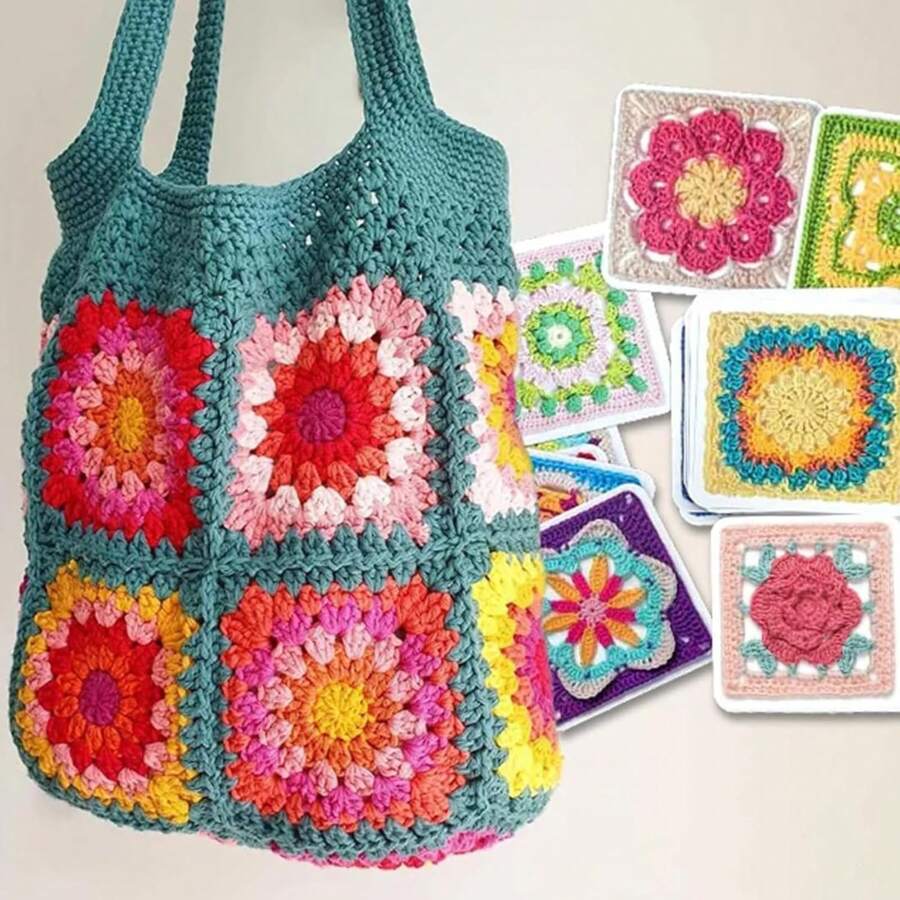 The Granny Square Card Deck - Crochet Patterns Card Deck 50 Mix & Match ...
