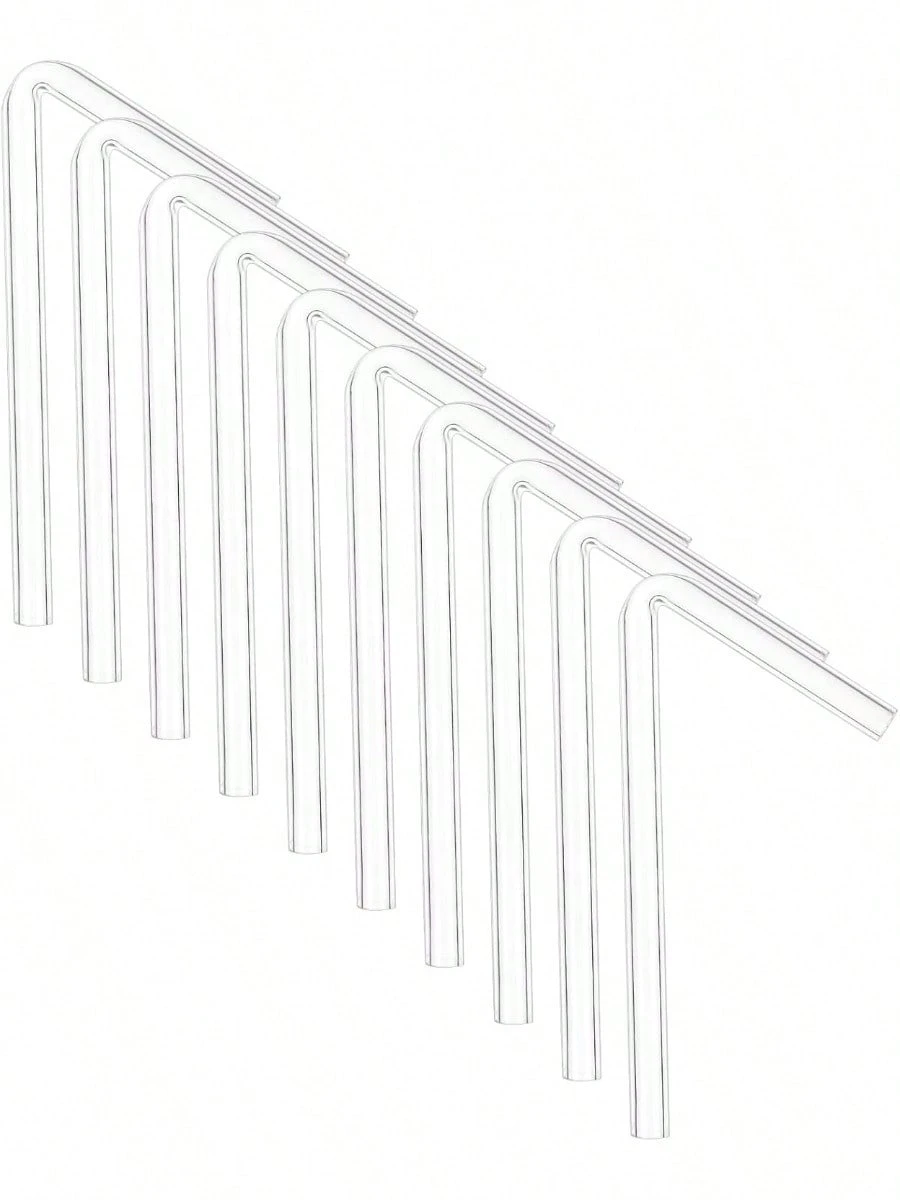 10 Packs 4x2 Inch 60 Degree Glass Delivery Tube (Hole: 4mm) Curved Bent ...