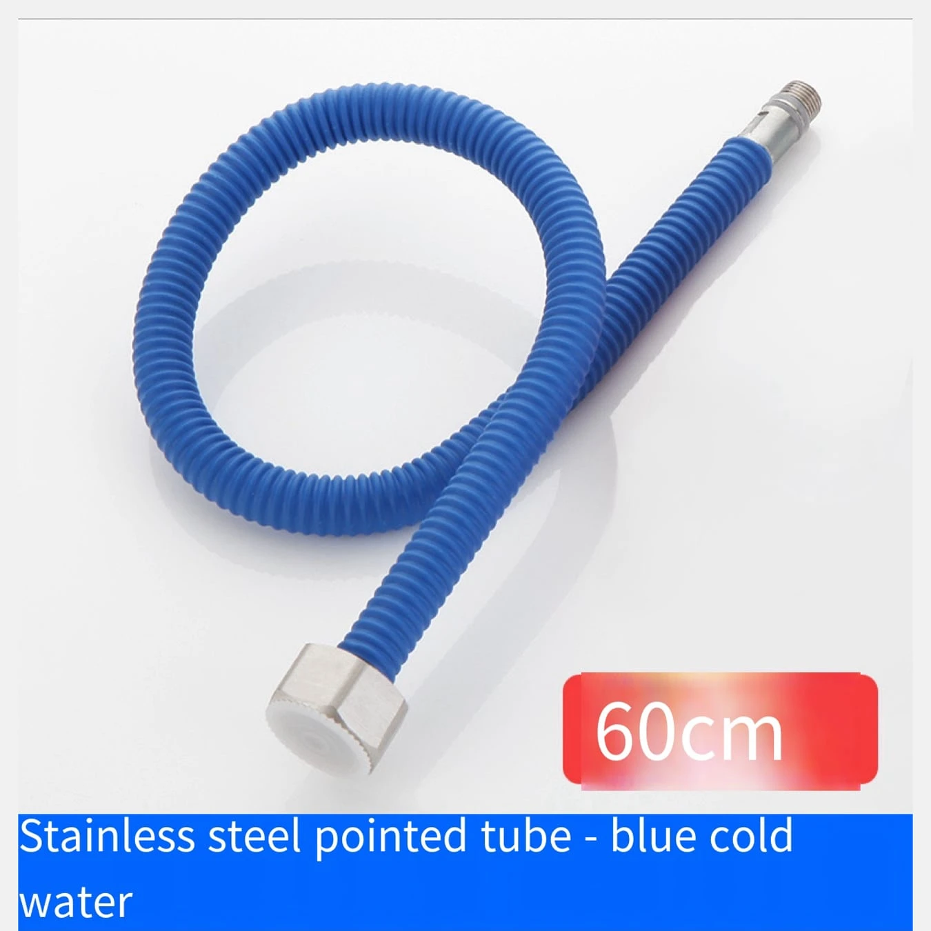 Plastic Coated Red Blue Stainless Steel Bellows Kitchen Faucet Single ...