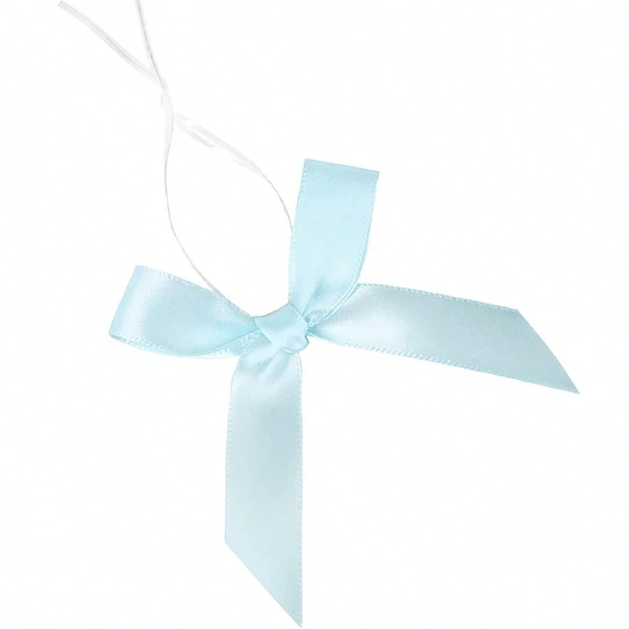 10 Packs Blue Satin Ribbon Twist Tie Bows For Treat Bags, Gift Bags ...