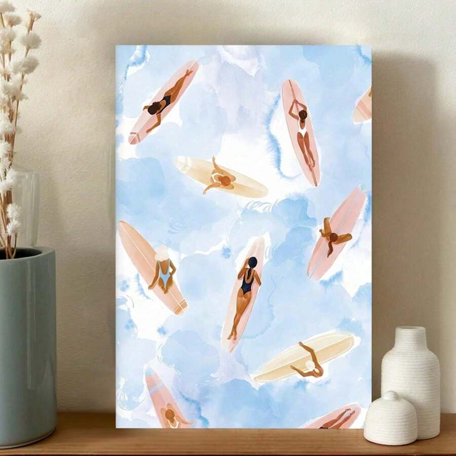 Beach Art Beach Posters - Surfer Girl Poster, Beach Themed Prints, Surfing Artwork, Pictures Of ...