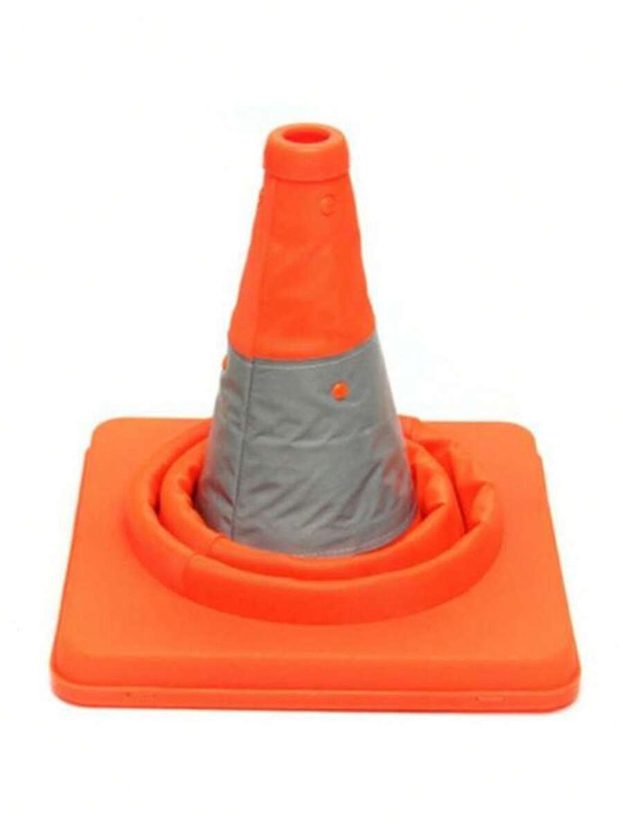 Cone de estrada telescópico de estacionamento seguro Cone de aviso de estrada com luz Barreira ...
