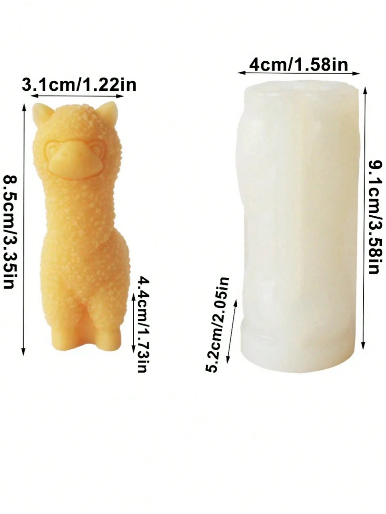 1pc Llama Shaped Fragrance Candle Silicone Mold, DIY Llama Aroma Stone ...