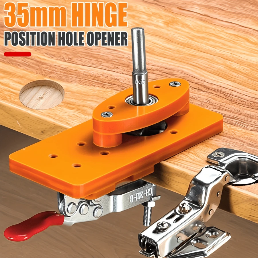 35mm Hinge Drill Guide Jig Set - Invisible Hole Punch Locator For Doors ...