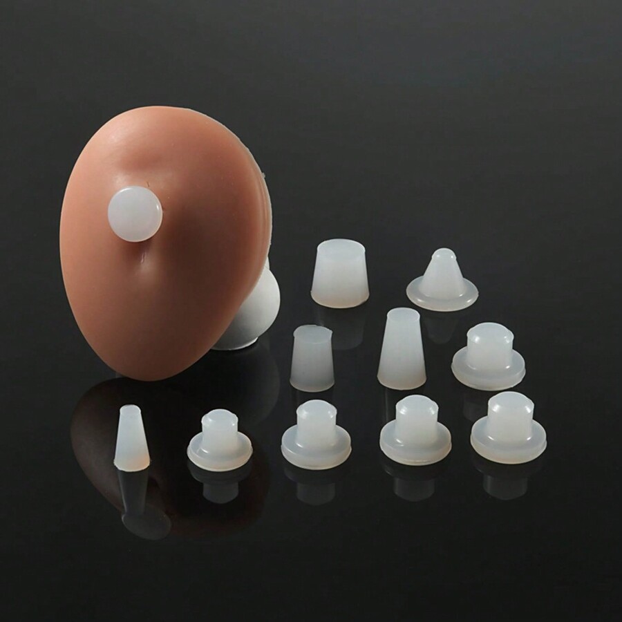 Transparent Silicone Navel Plug - 8x15x21MM Multi-Style Silicone Cone ...