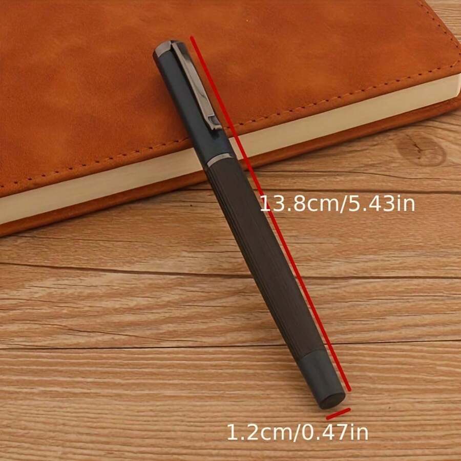 1PC Luxury Metal Rollerball Pen Roman Column Matte Blue Stationery ...