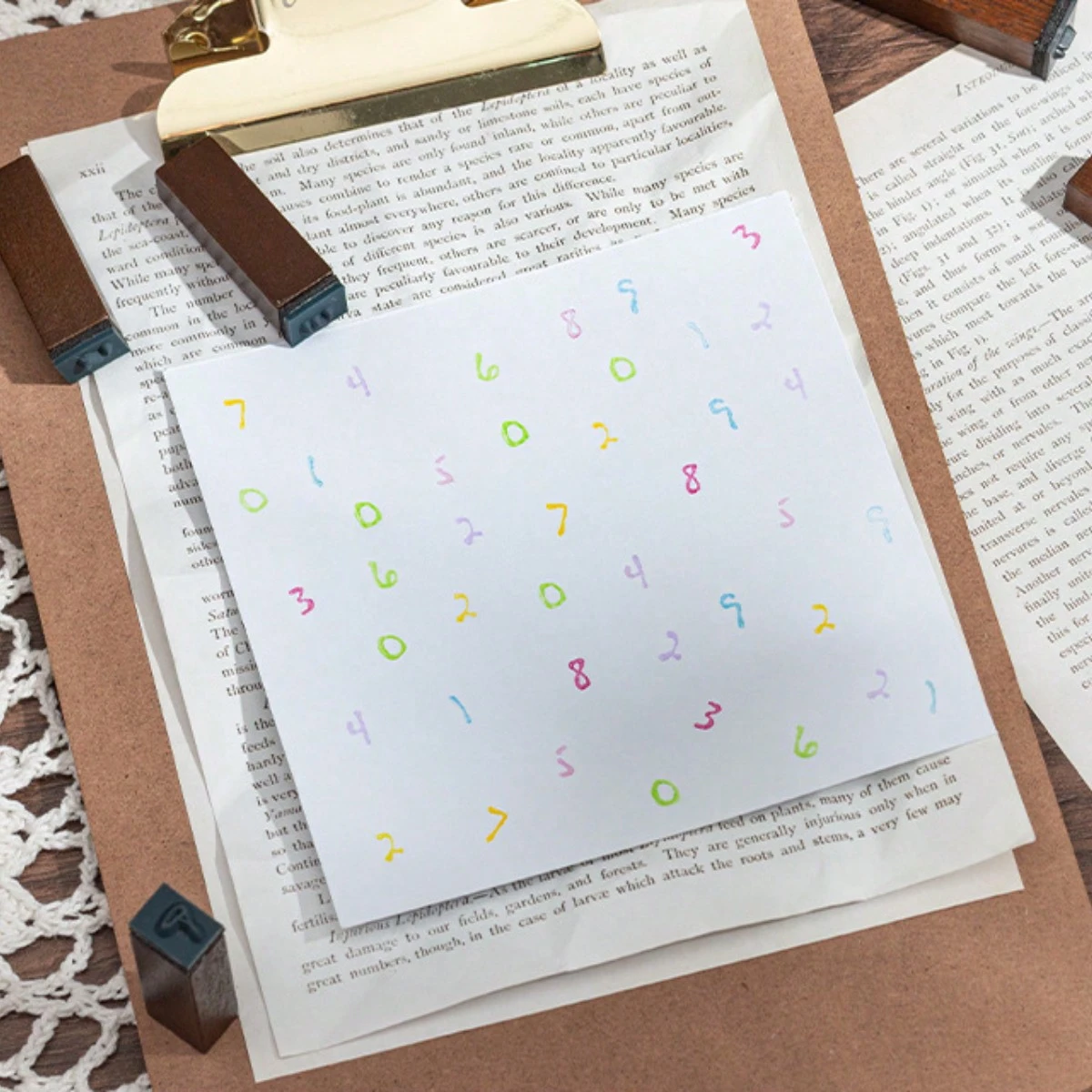 70pcs Vintage Uppercase & Lowercase Letters, Numbers Wooden Stamp Set ...