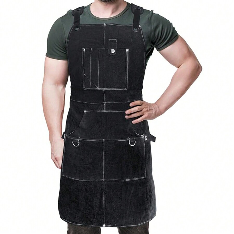 1pc Multi-Pocket Apron, Outdoor Woodworker Electrician Apron With Tool ...