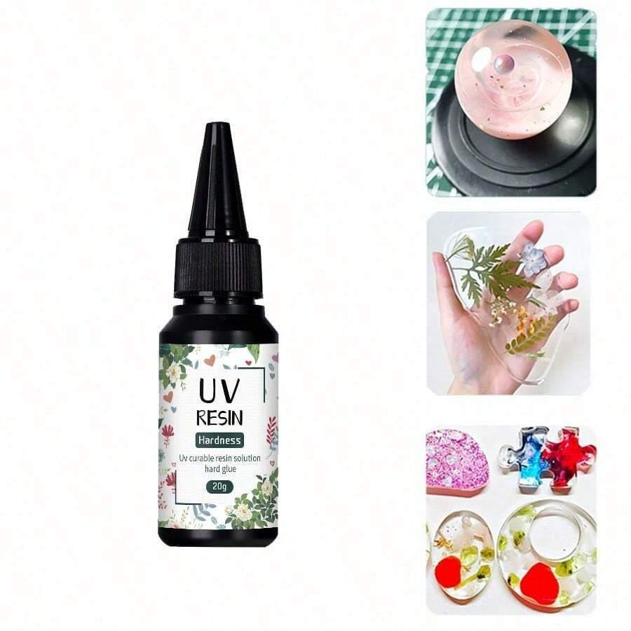 20g/50g/100g/250g/1000g Resina UV Alta Viscosidade Cristal Transparente ...