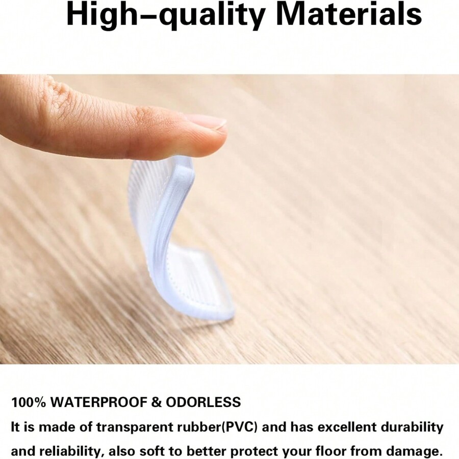 4pcs Clear Plastic Table Pads, Furniture Leveling Shims With High Load ...