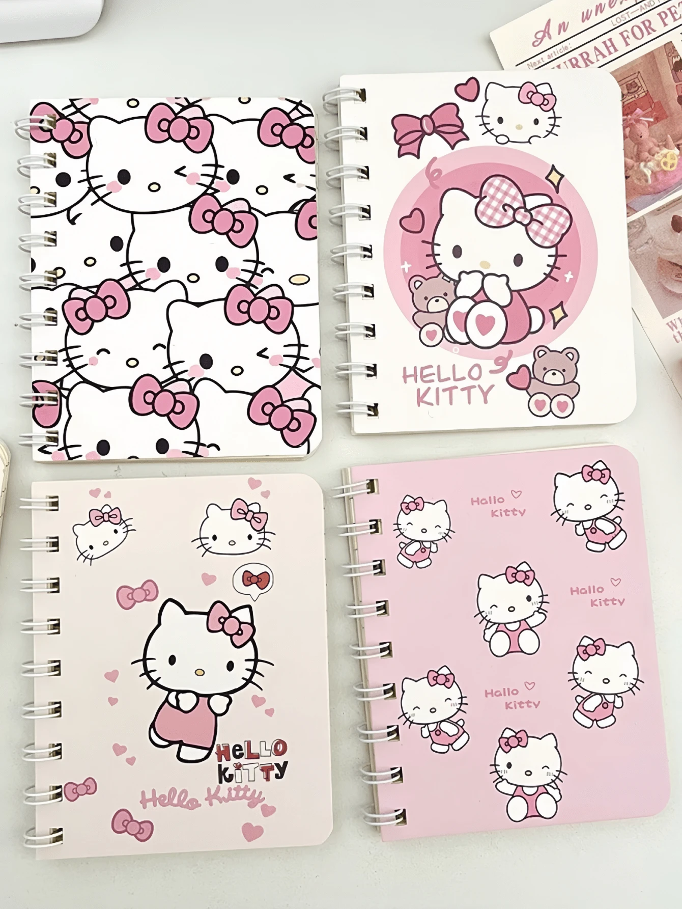 Sanrio 1PC/2pcs/3pcs/4pcs-11.5CM*9CM Sanrio - Hello Kitty Cute Coil Book -A7 Notebook - Suitable ...