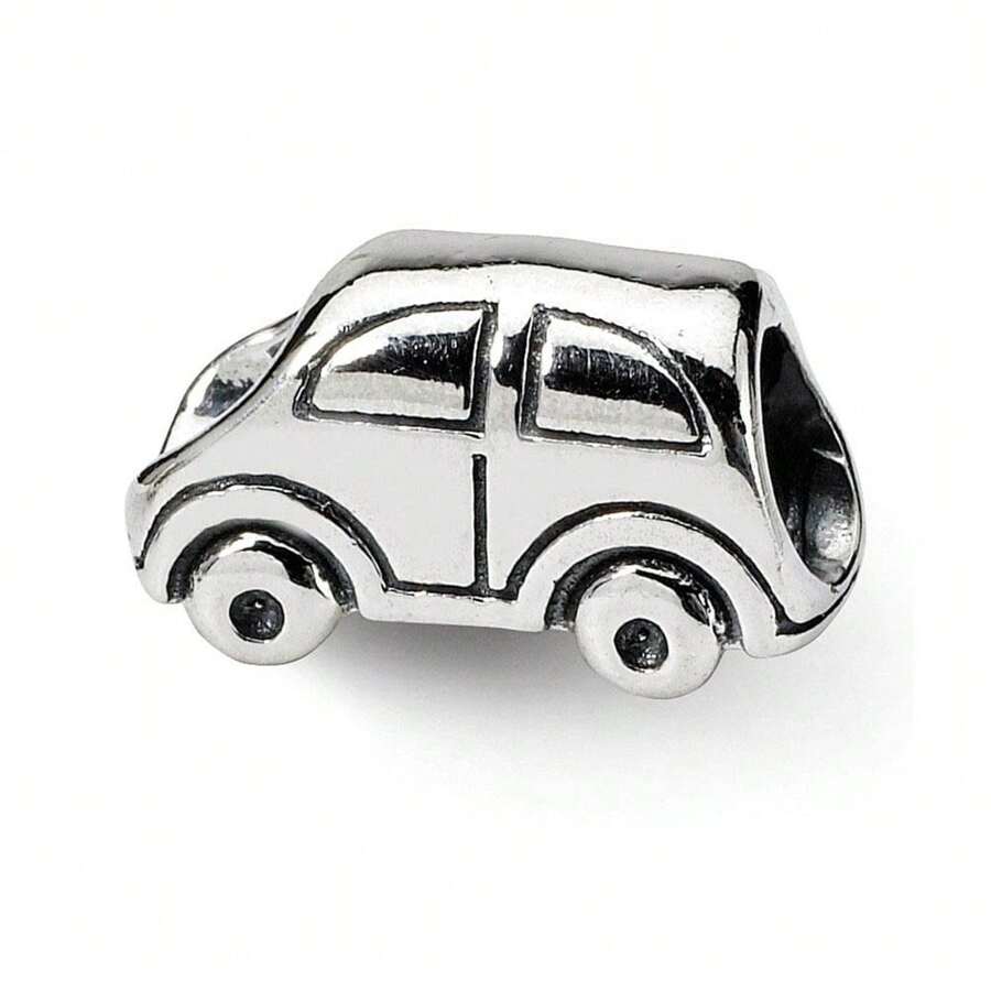 The Black Bow Sterling Silver Family Car Bead Charm | SHEIN USA