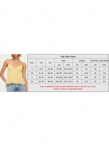 Women's Pleated Camisole Mini Bowknot Front Spaghetti Strap V-Neck Lace ...