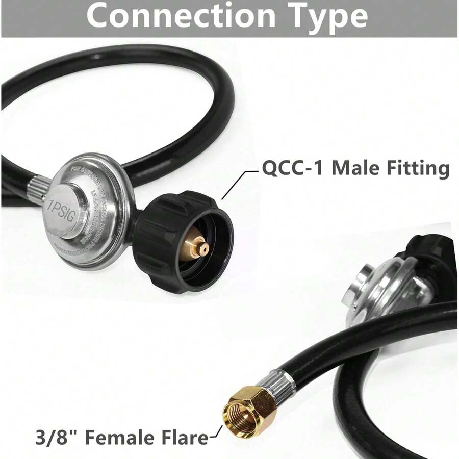 5 ft hoge druk 0-20 PSI instelbare regelaar met rode QCC-1 type slang ...