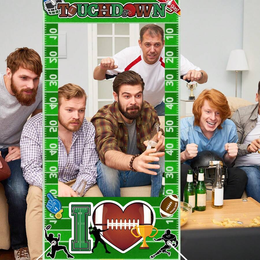 Superbowl Party Decorations 2024 Football Photo Booth Props Banner ...
