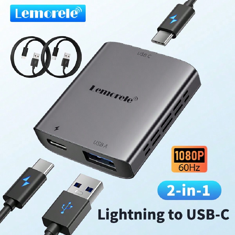 Lemorele Lightning To USB C Adapter For AR Glasses Charging ...