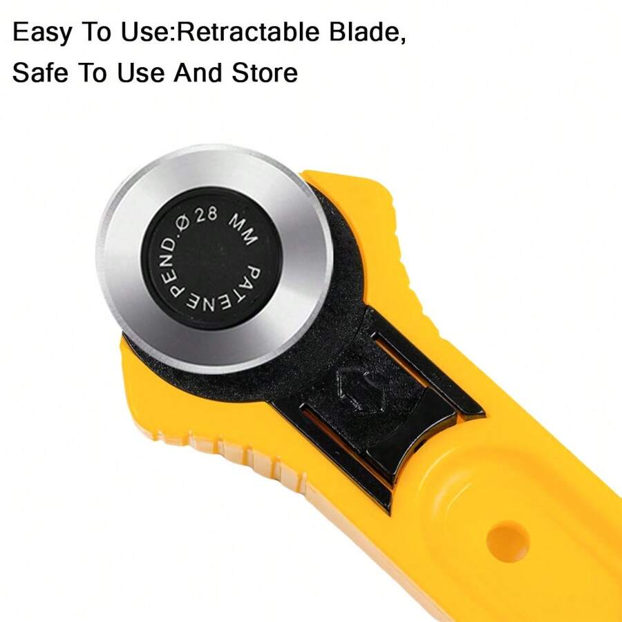 28mm Rotary Cutter Patchwork Roller Wheel Round Knife With Scale Leather Craft Fabrics Cloth ...