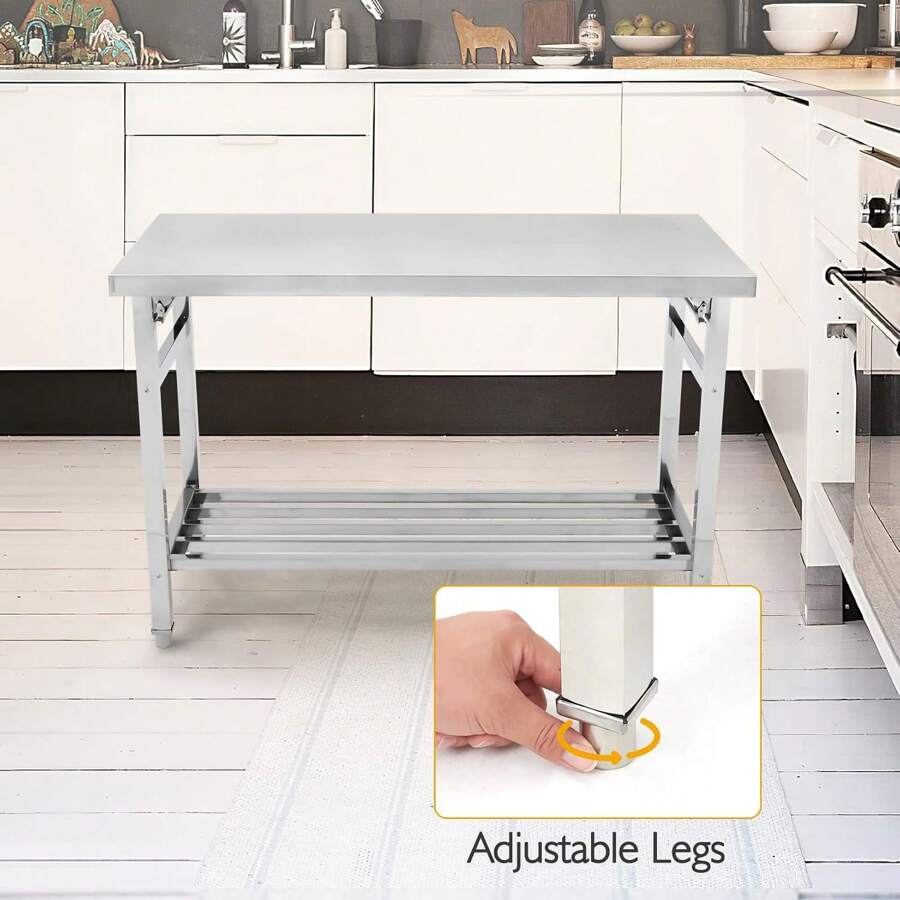 47 X 24 Inch Stainless Steel Prep Table, Commercial Worktables ...