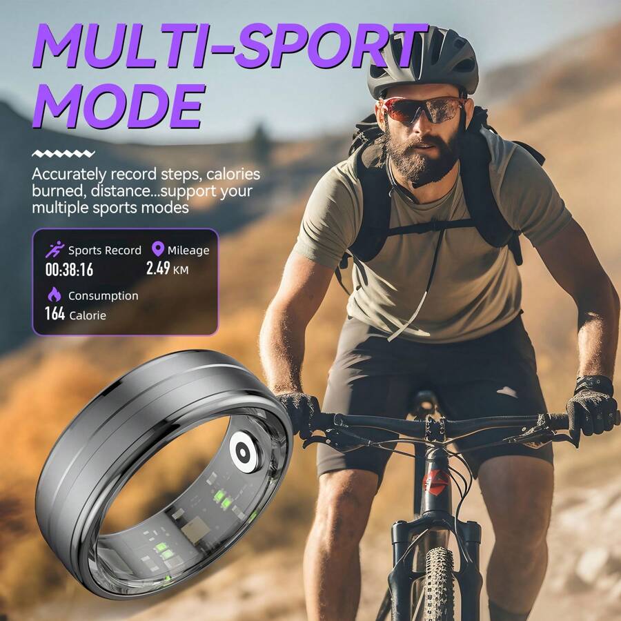 CyberDyer Slimme ring voor vrouwen en mannen, stappenteller, batterijen ...