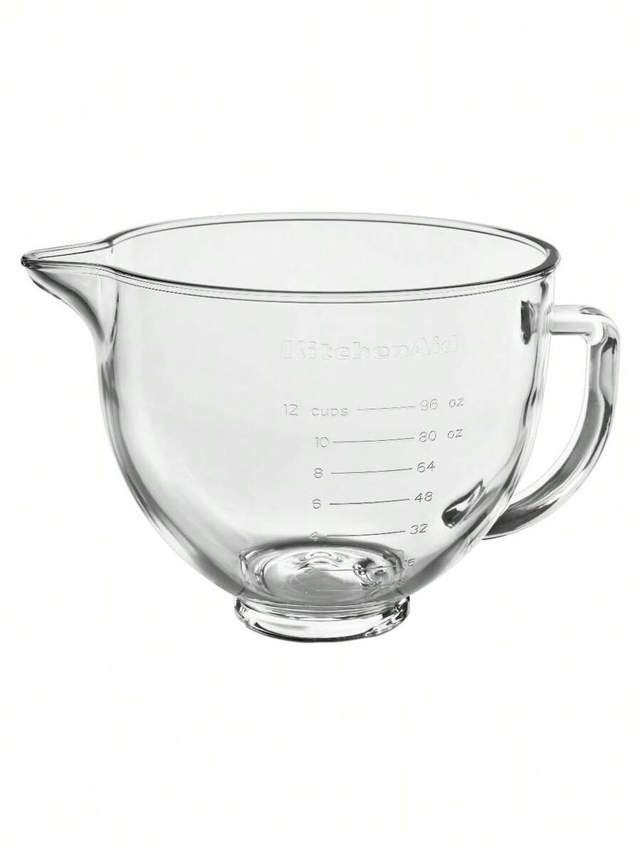 5 Quart Tilt-Head Glass Bowl With Measurement Markings | SHEIN UK