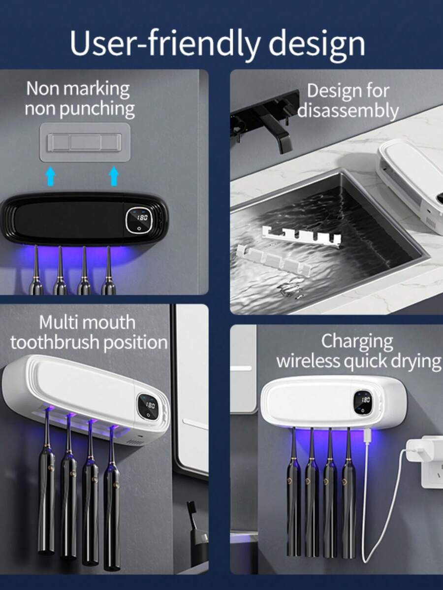 Bestselling Cross-Border Toothbrush Holder Wall Mount Couples ...