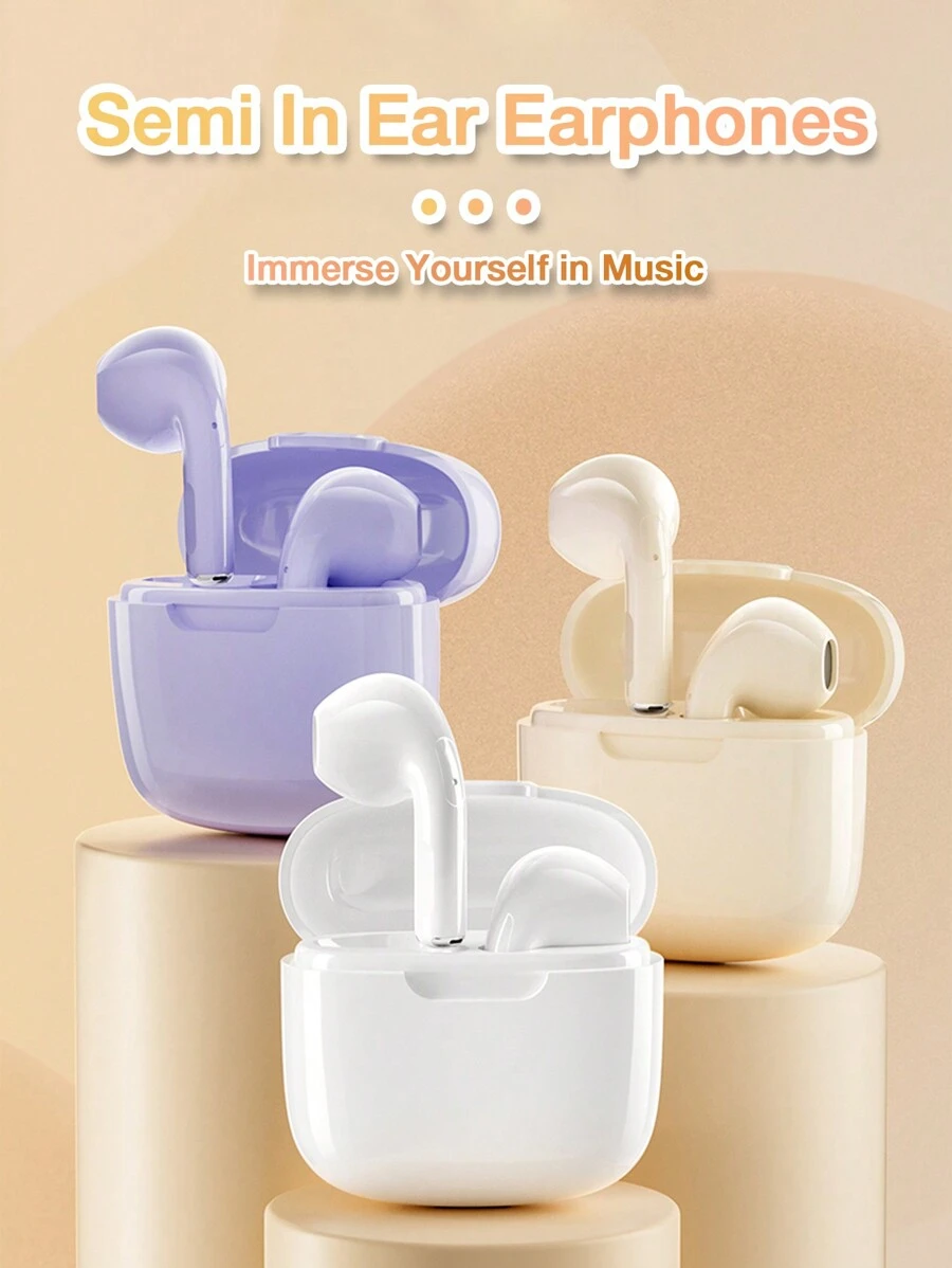Wireless Earbuds BT 5.3 Half In-Ear Lightweight Headsets With Digital ...