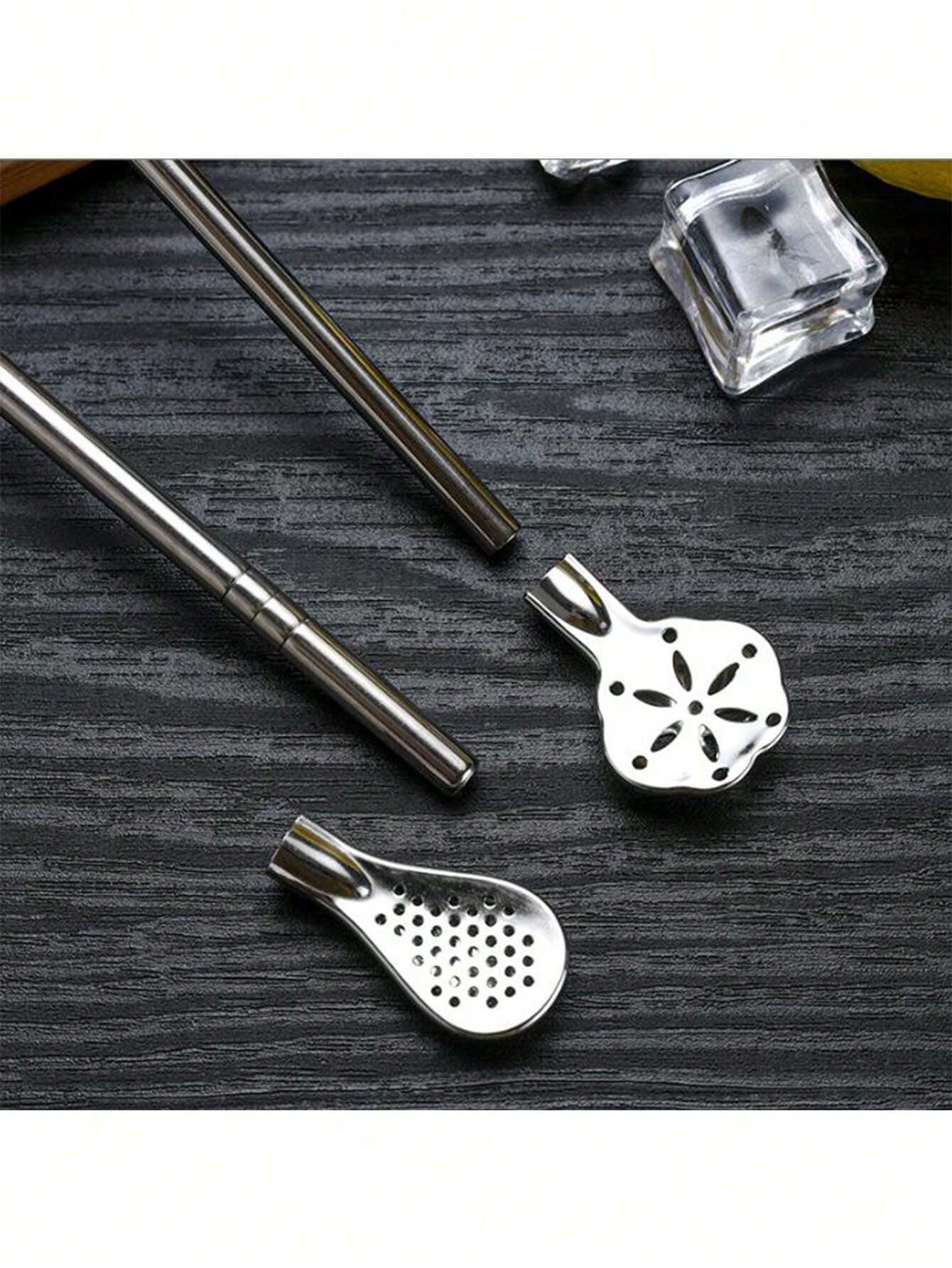 304 Stainless Steel Bubble Tea Straw Spoon, Dual-Use Reusable Drink ...