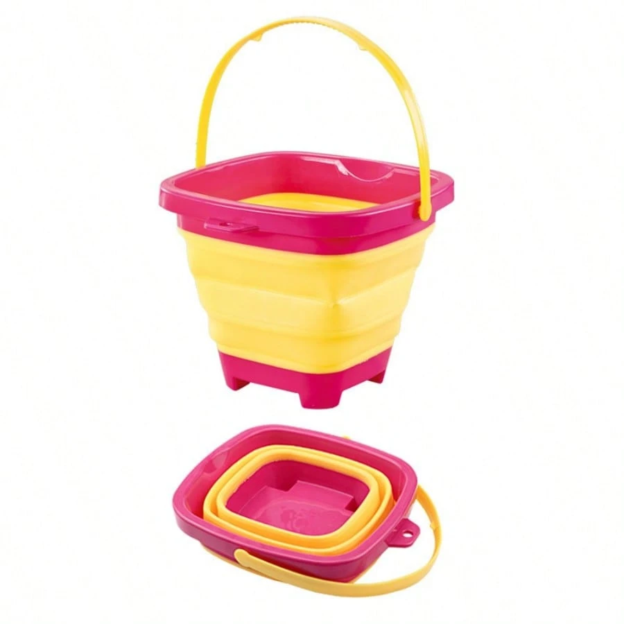 Multifunctional Foldable Beach Bucket 2L Large Capacity Portable Soft ...