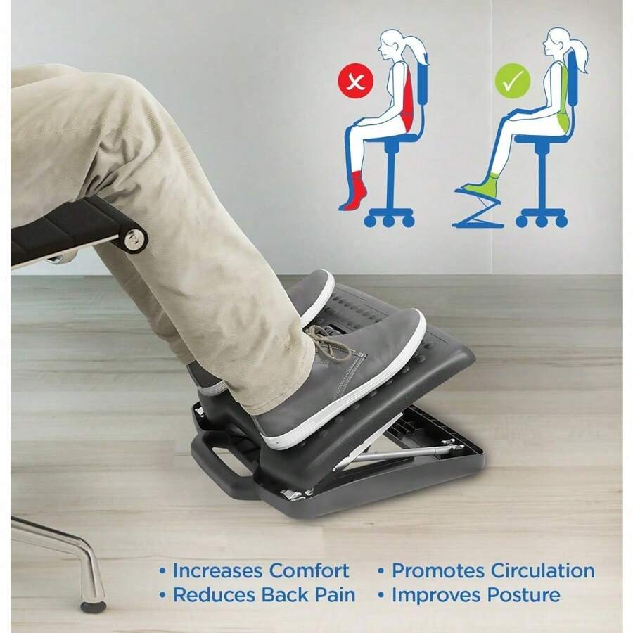 Adjustable Footrest With Massaging Bead | Adjustable Height And Tilt ...