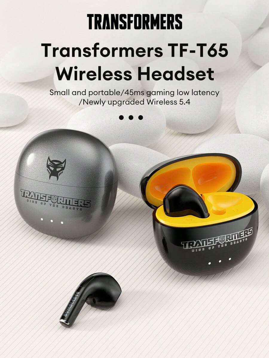 TRANSFORMERS TRANSFORMERS TF-T65 Bluetooth Earbuds, Half In-Ear Design ...