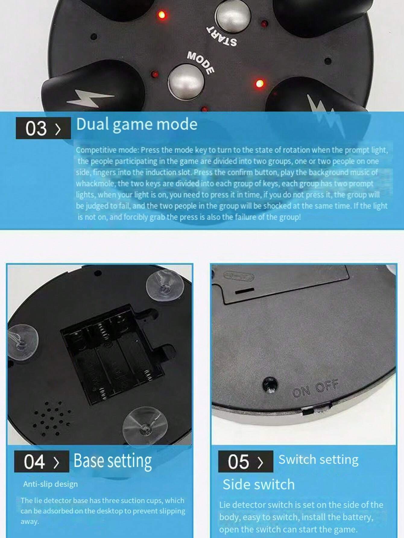 Mini Polygraph Tester Lucky 6-Finger Lie Detector Finger Tester ...