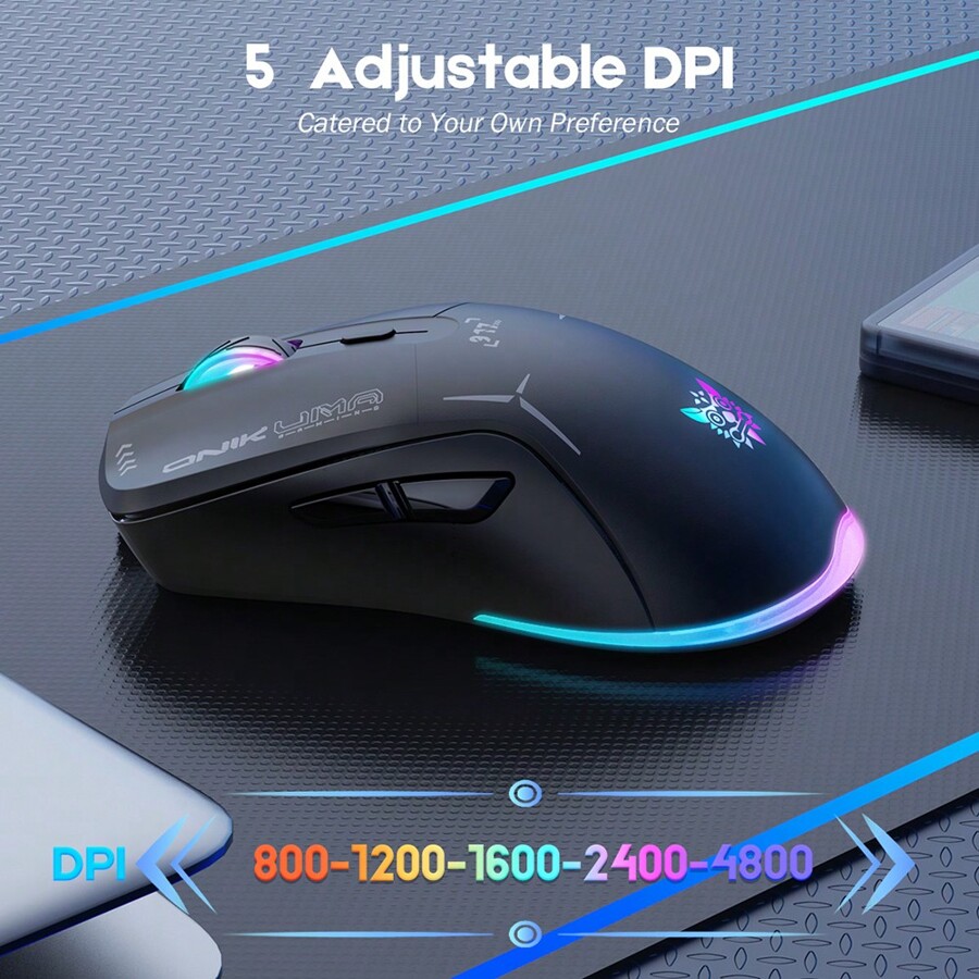 ONIKUMA ONIKUMA CW917 White Gaming Professional Gaming Mouse RGB Light ...
