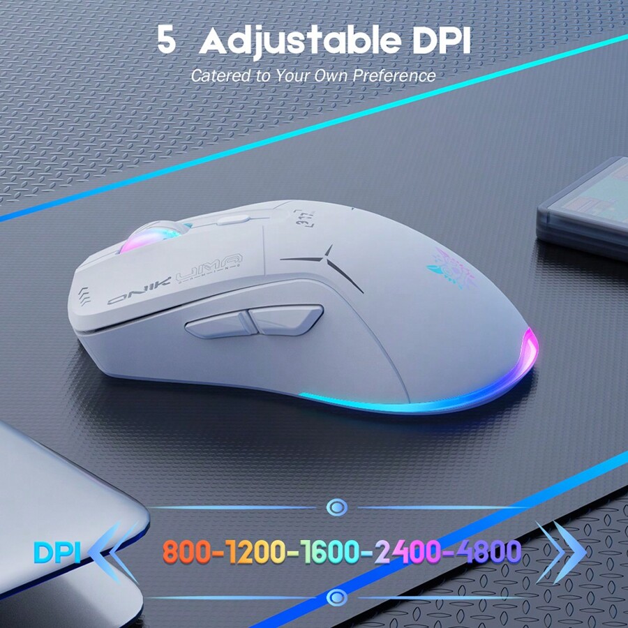 ONIKUMA ONIKUMA CW917 White Gaming Professional Gaming Mouse RGB Light ...