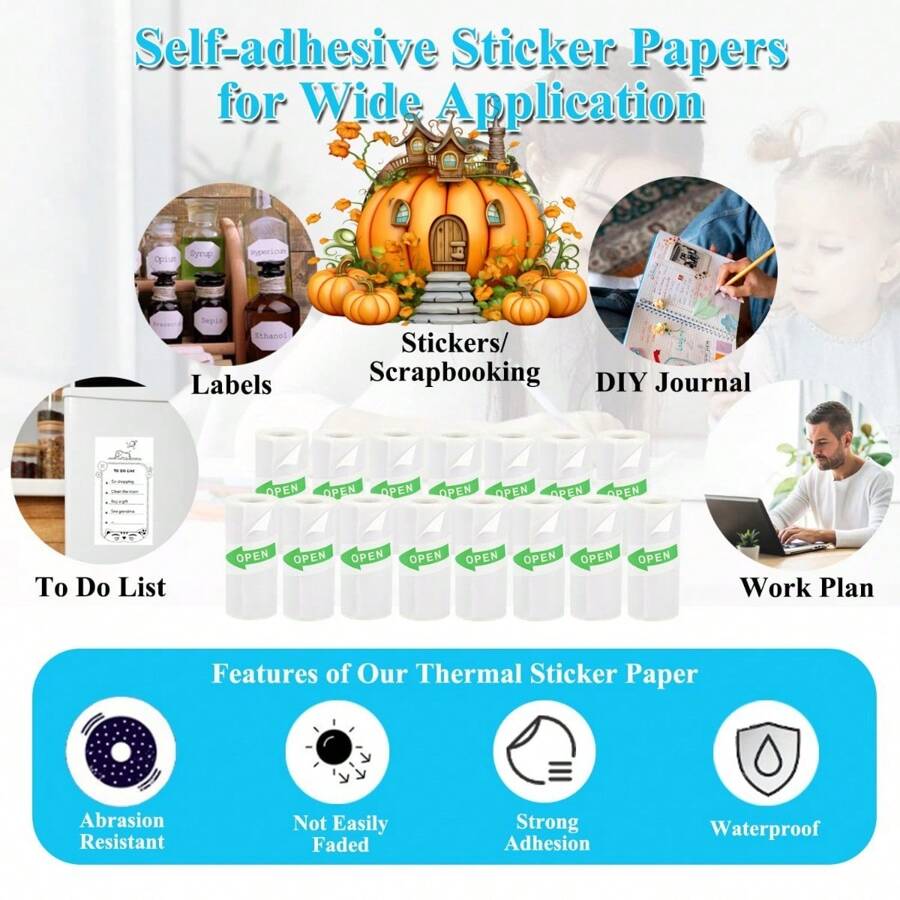 Carta adesiva per mini stampante, carta adesiva termica per mini ...