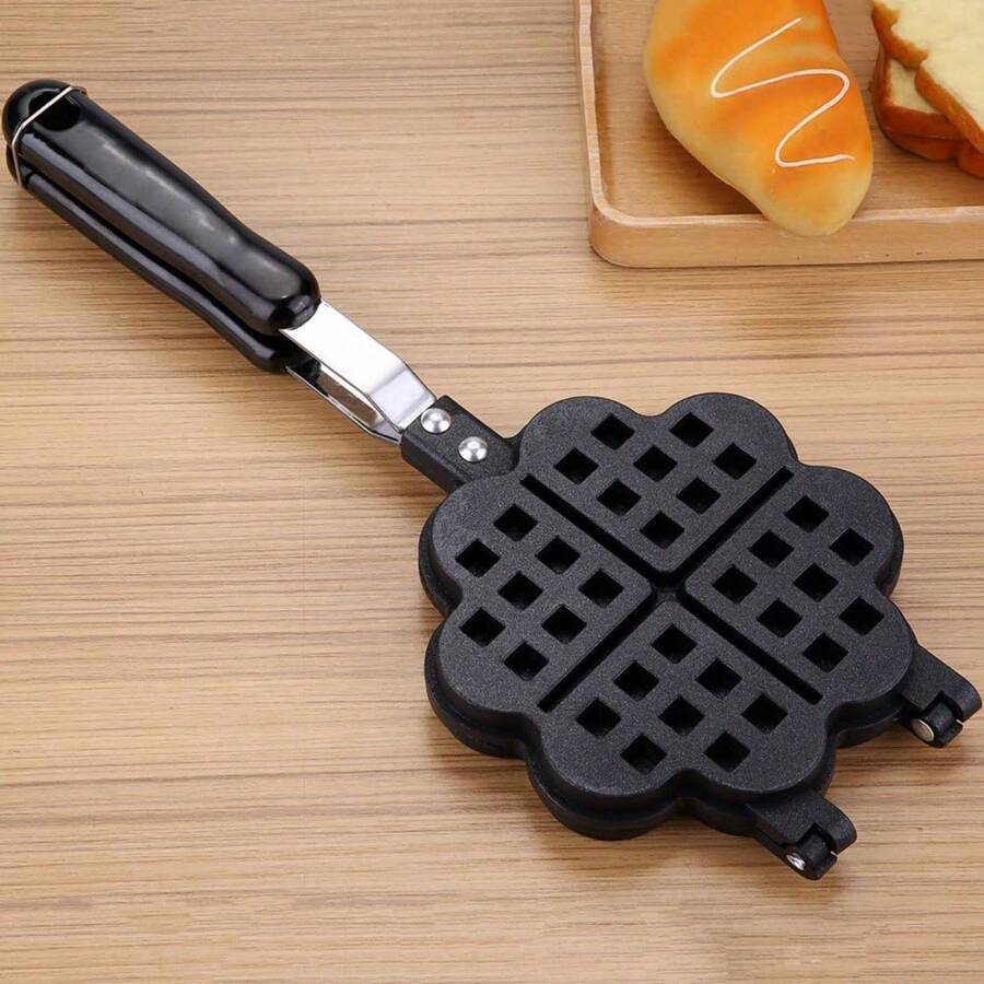 Stovetop Waffle Pan Set Of 1 - Cast Iron Waffle Pan Maker For Pancakes ...