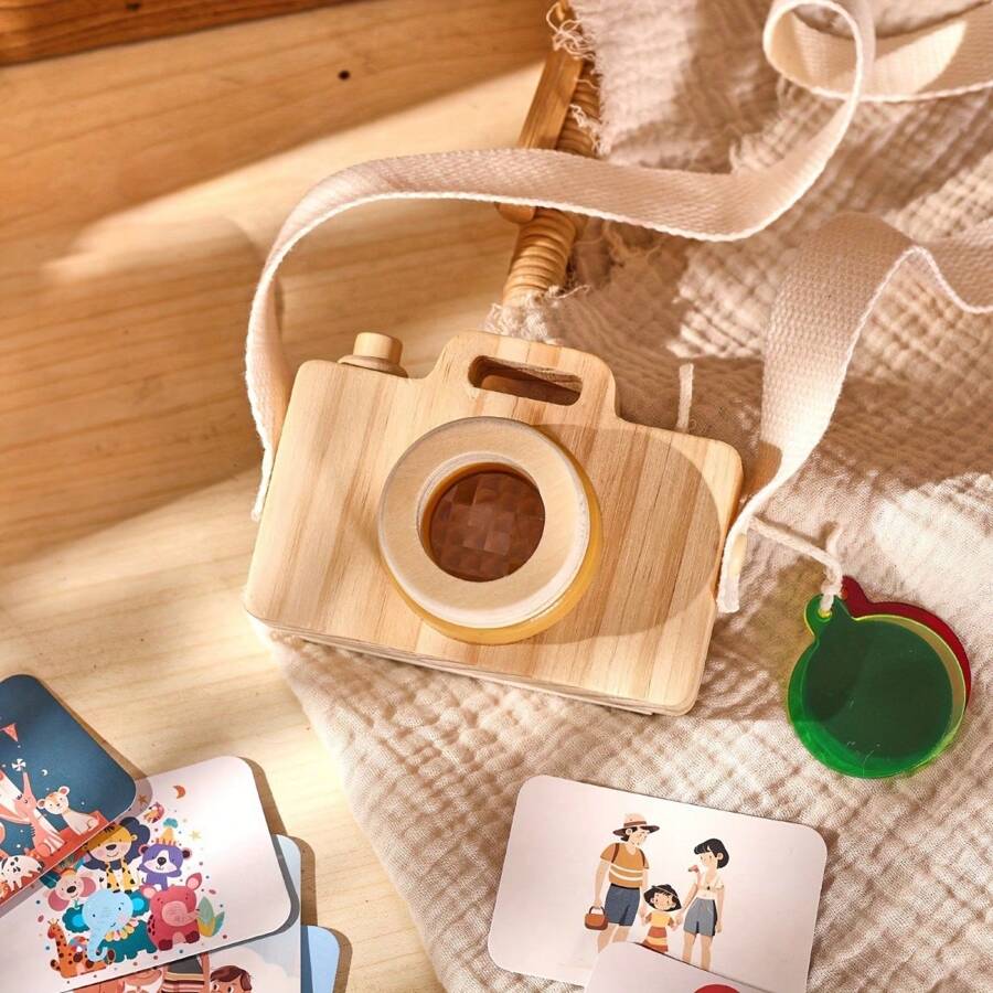 1pc Wooden Kaleidoscope Camera Toys,Kaleidoscope Card Camera, Wooden ...