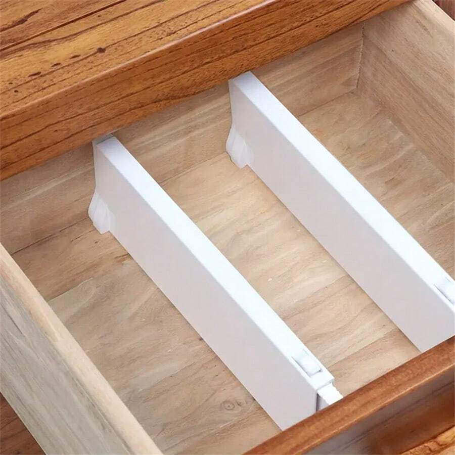 Expandable Drawer Dividers, Creative Drawer Organizer Rack, White ...