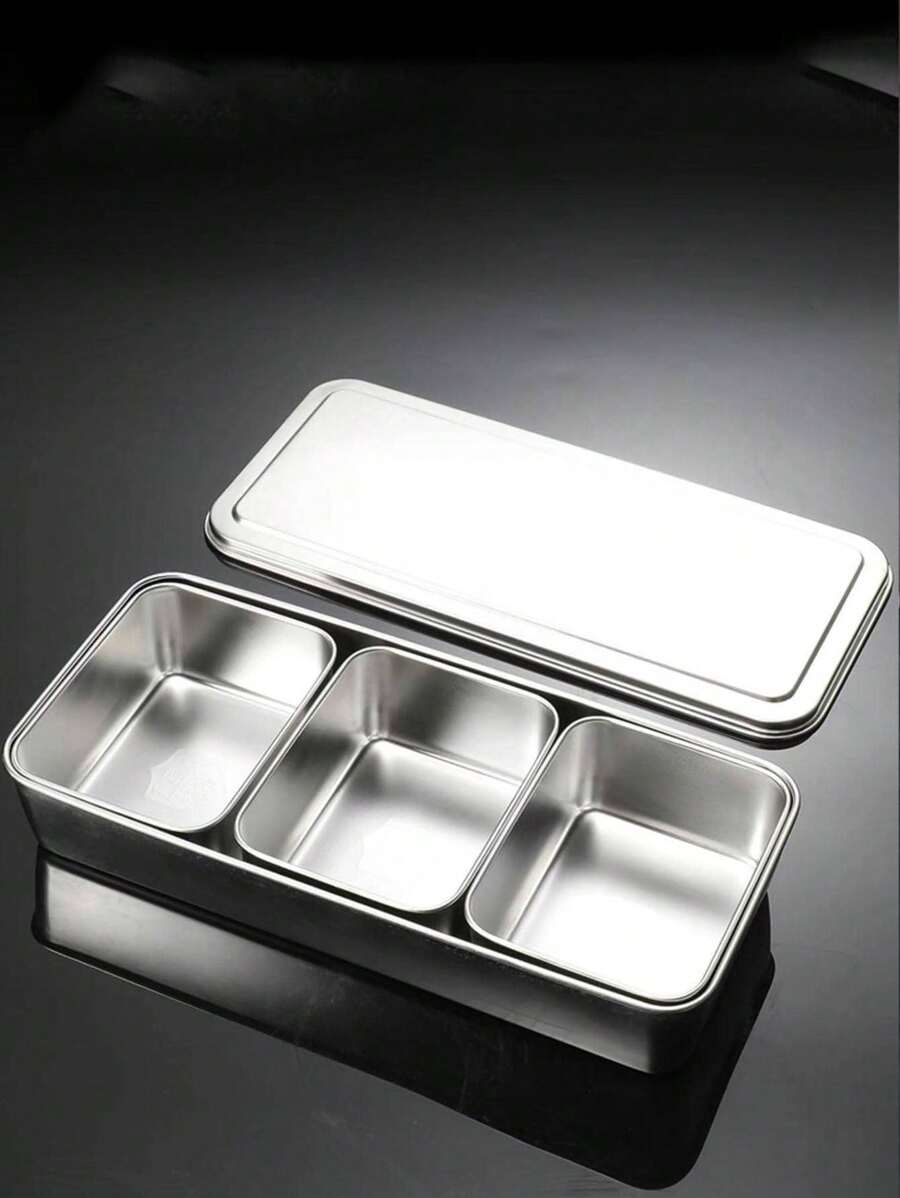 Stainless Steel Seasoning Box Set, Japanese Style Rectangular Spice ...