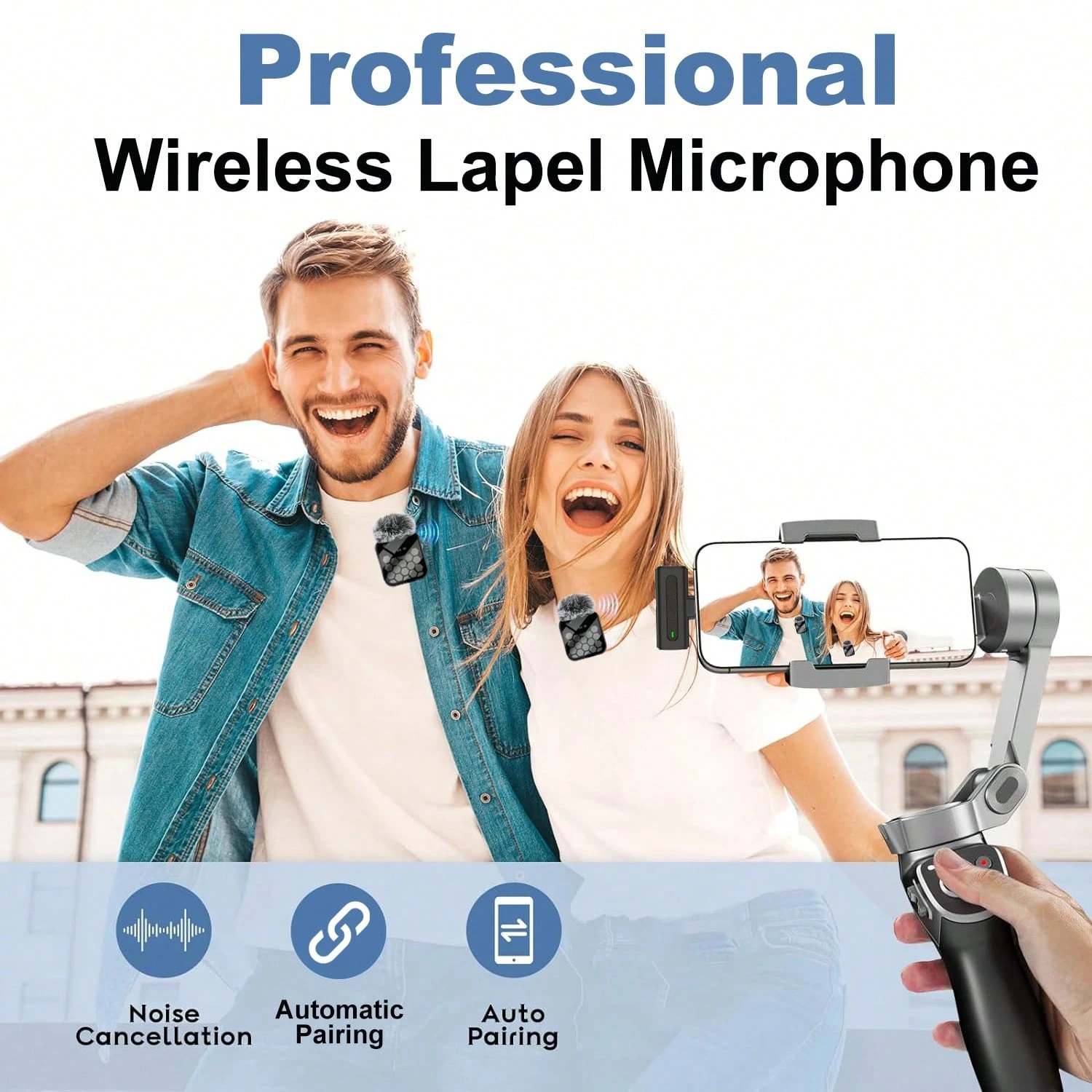 Wireless Lavaliere Microphone System, Noise Canceling Lavaliere ...