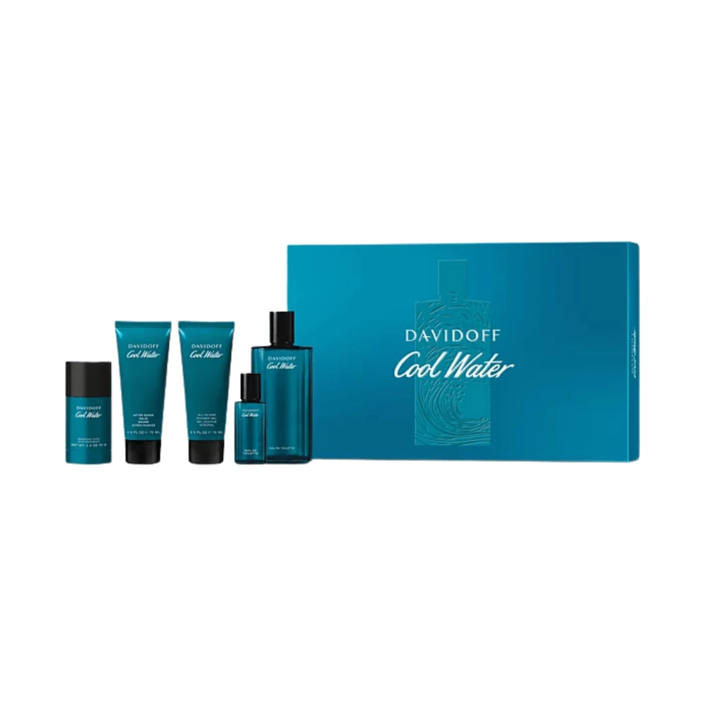 Davidoff Cool Water Cologne Gift Set By Davidoff For Men 5-Pc Set ...