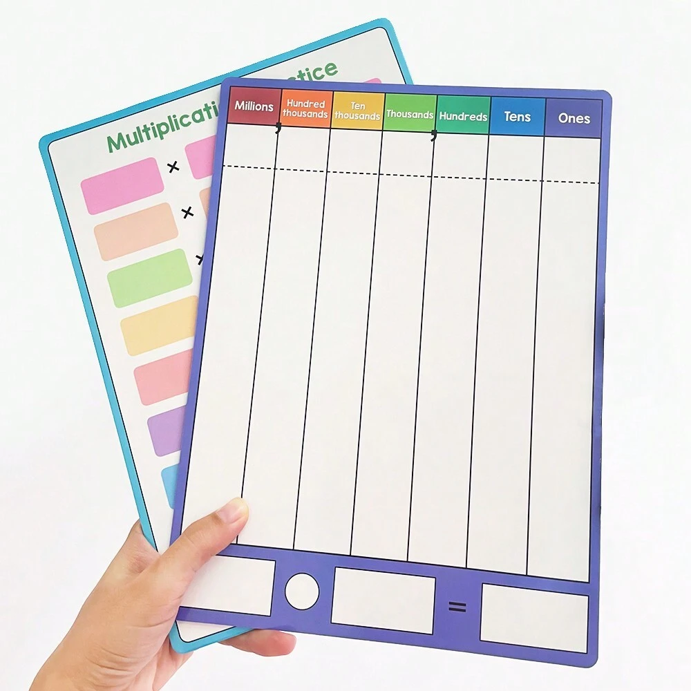 Dry Erase Multiplication Division Chart Practice White Board Easy To ...