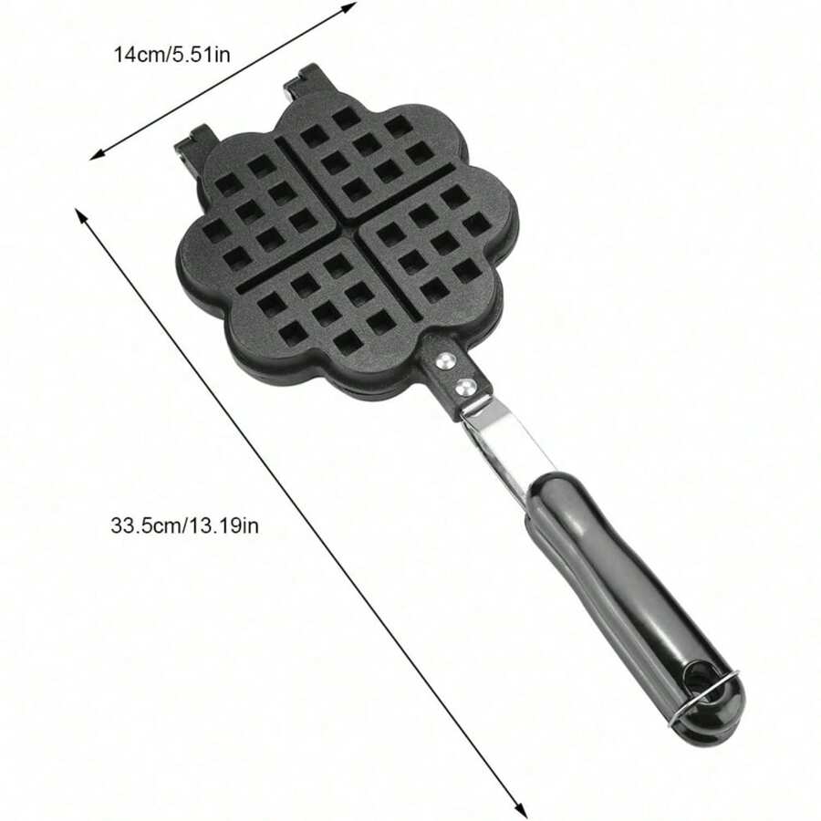 Stovetop Waffle Pan Set Of 1 - Cast Iron Waffle Pan Maker For Pancakes ...
